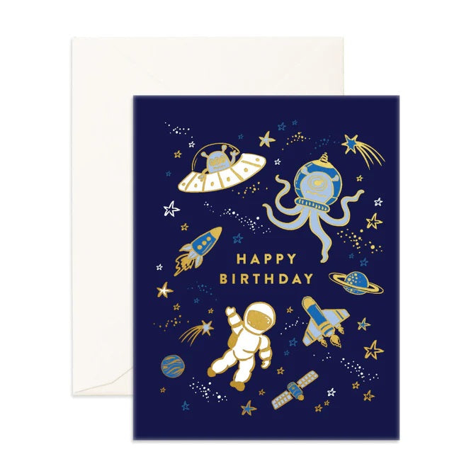 Card // Happy Birthday Space – Wishing you well